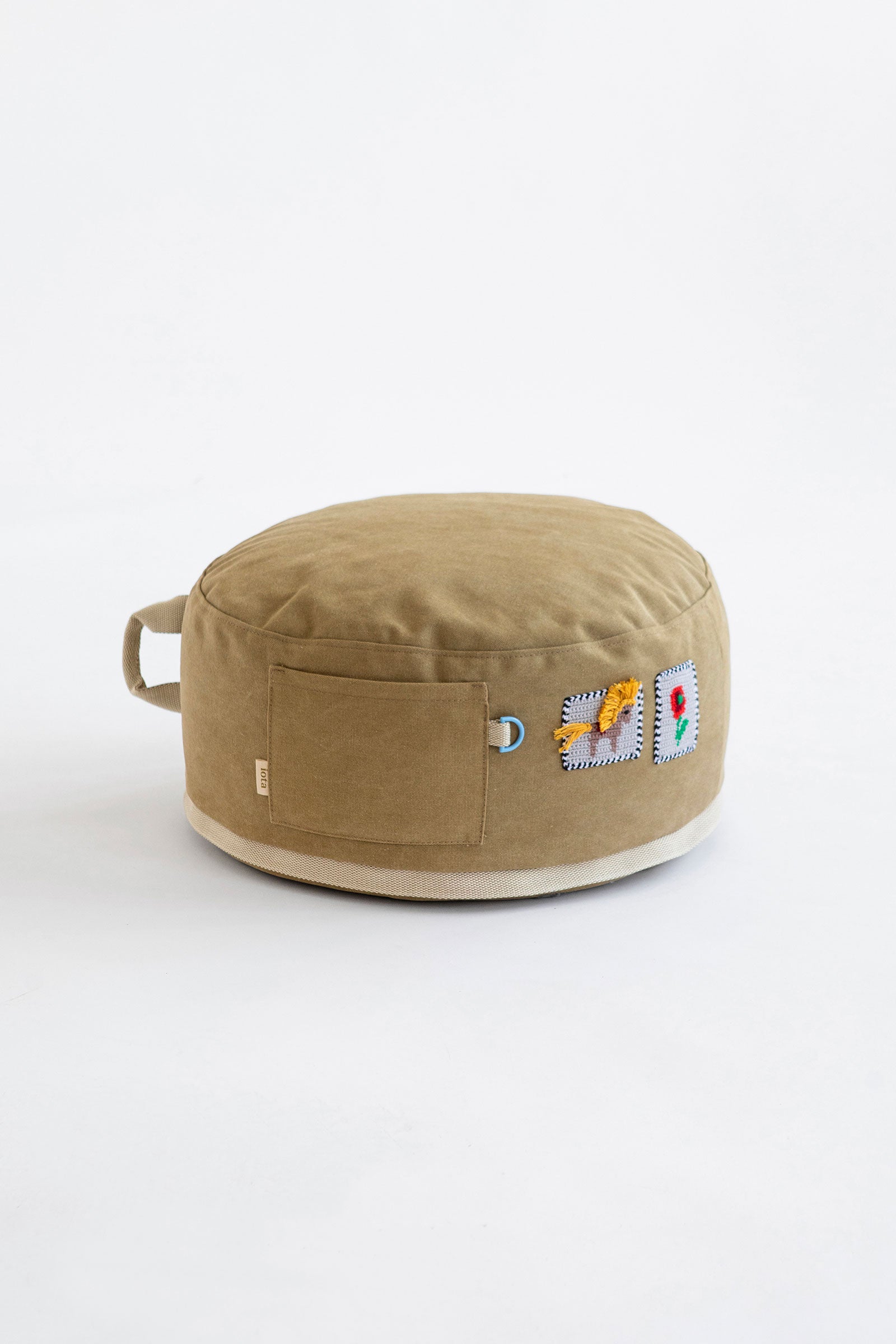 Mini Round Pouf - Olive – IOTA