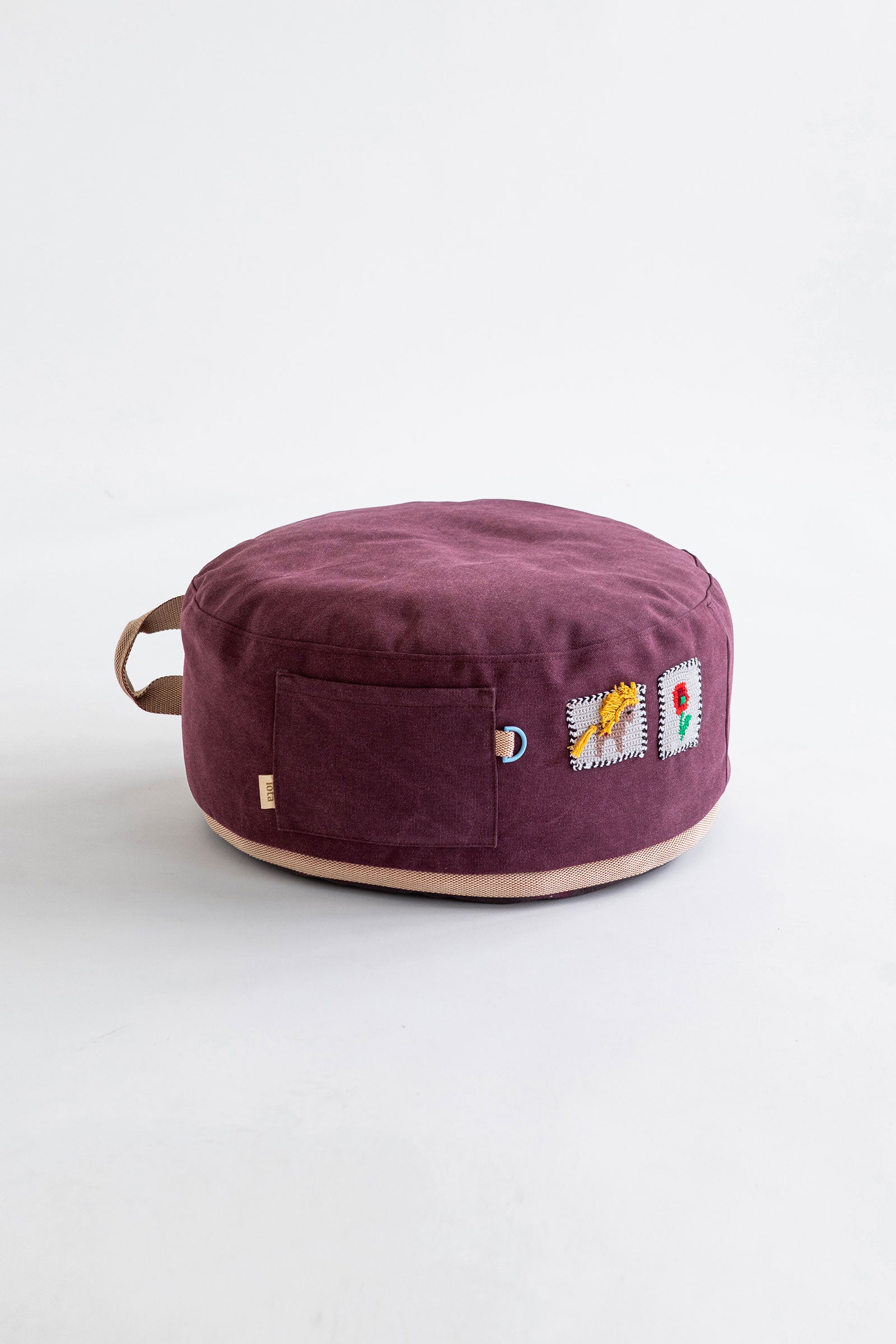 Mini Round Pouf - Plum – IOTA